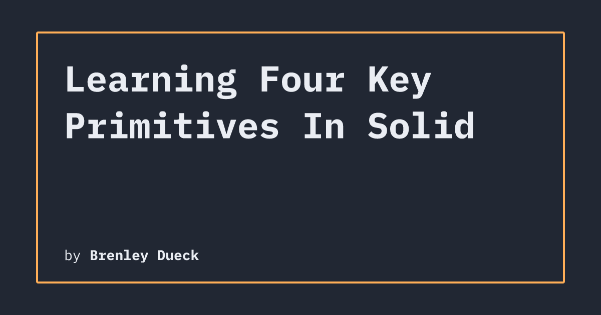 Learning Four Key Primitives In Solid