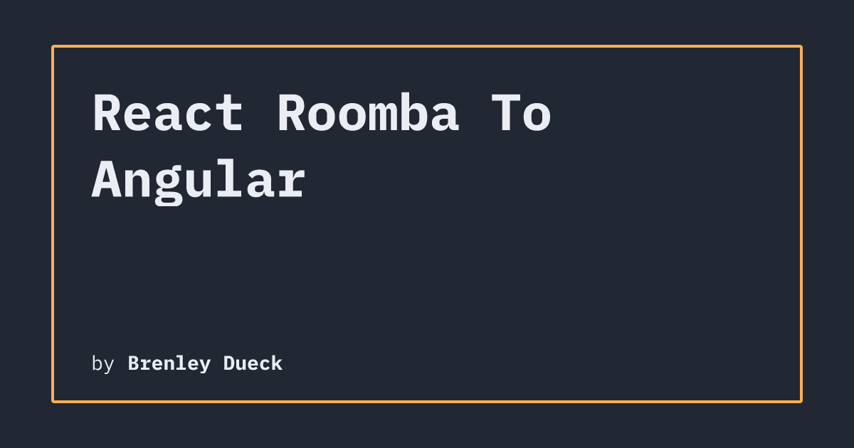 React Roomba To Angular
